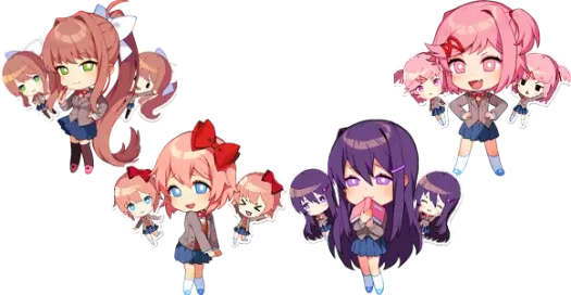 "Doki Doki Literature Club!" Custom Charms Sets by MrVavlo - PAYDAY 2 ...