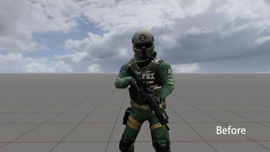 Remove the facial armor of FBI SWAT - ModWorkshop