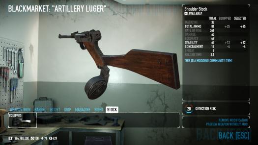 Luger Artillery - ModWorkshop