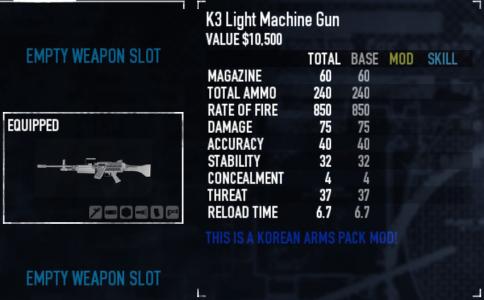 Korean Arms - K3 - ModWorkshop