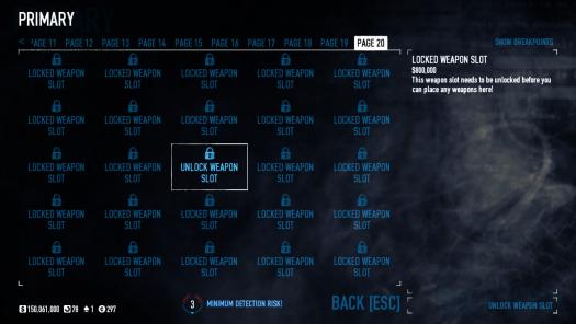 More Inventory Slots (Weapons & Masks) to purchase - ModWorkshop