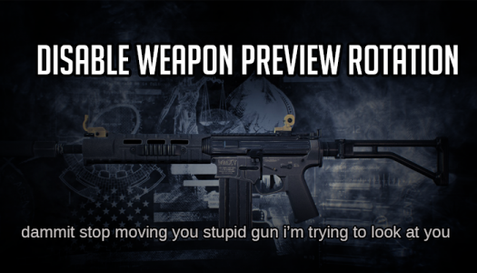 Disable Weapon Preview Rotation by Offyerrocker - PAYDAY 2 Mods ...