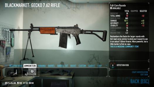 Gecko 7.62 Ammunition Tweaks - ModWorkshop