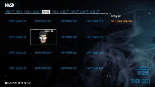 Johnny gat mascot mask - ModWorkshop