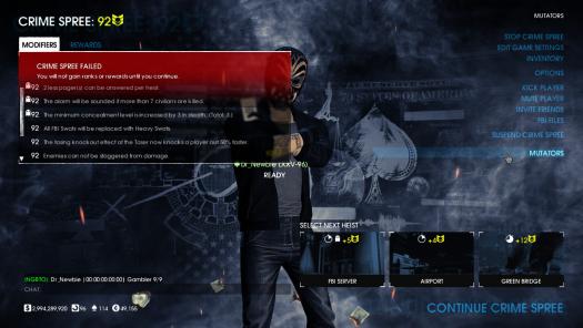 [Crime Spree] Mutators - ModWorkshop